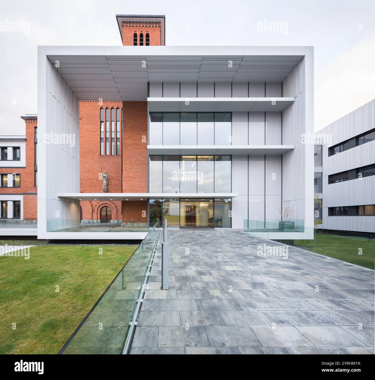 A modern hospital building featuring sleek architectural design The ...