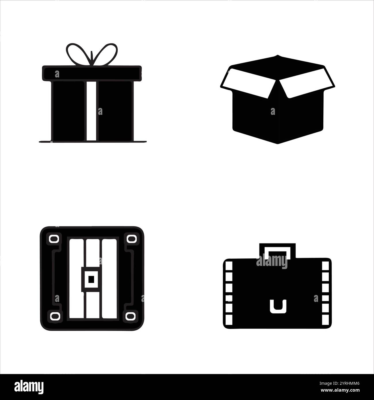 various kind of boxes silhouette vector editable file Stock Vector ...