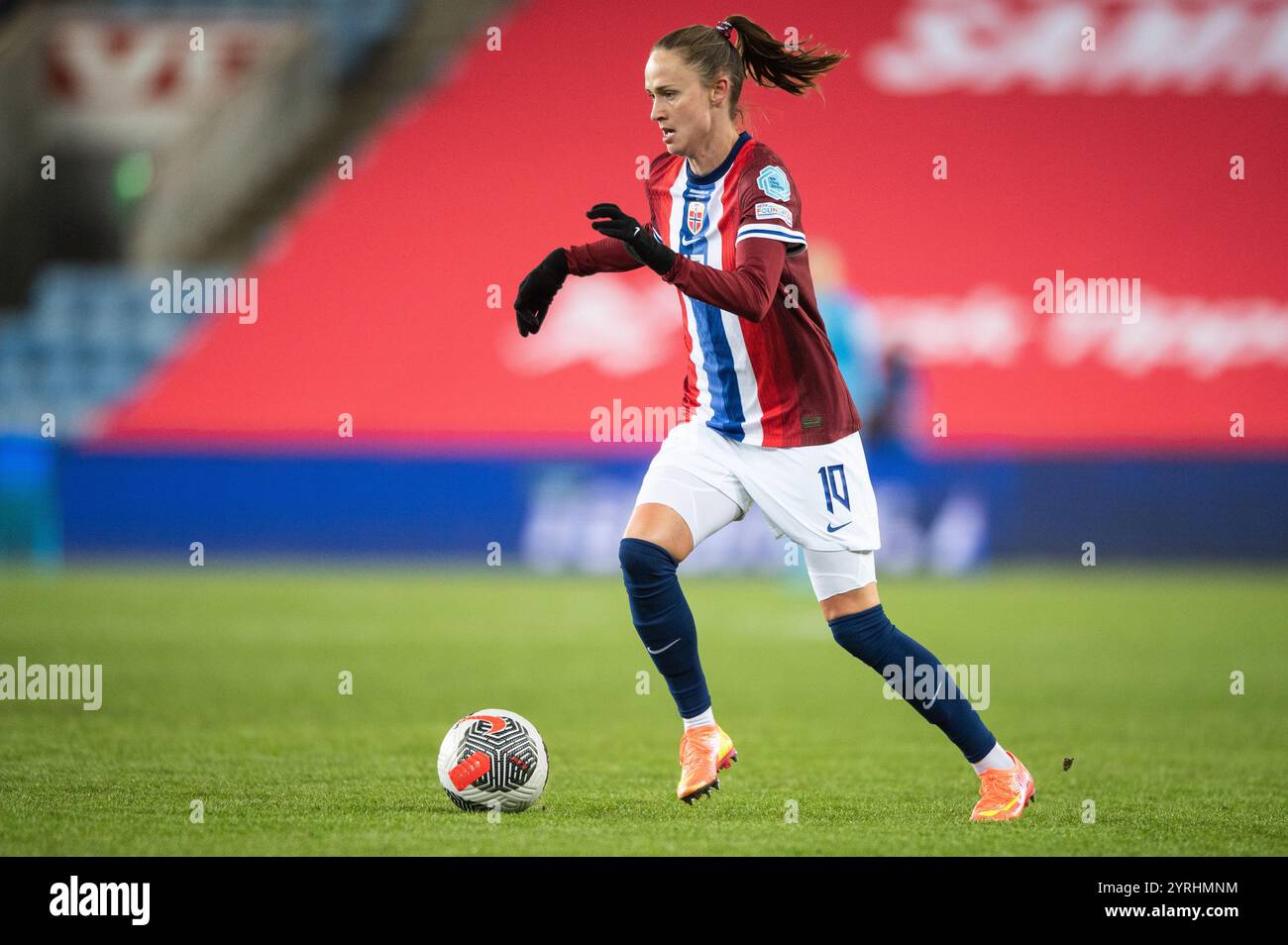 Oslo, Norway. 03rd, December 2024. Caroline Graham Hansen (10) of Norway seen during the UEFA ...