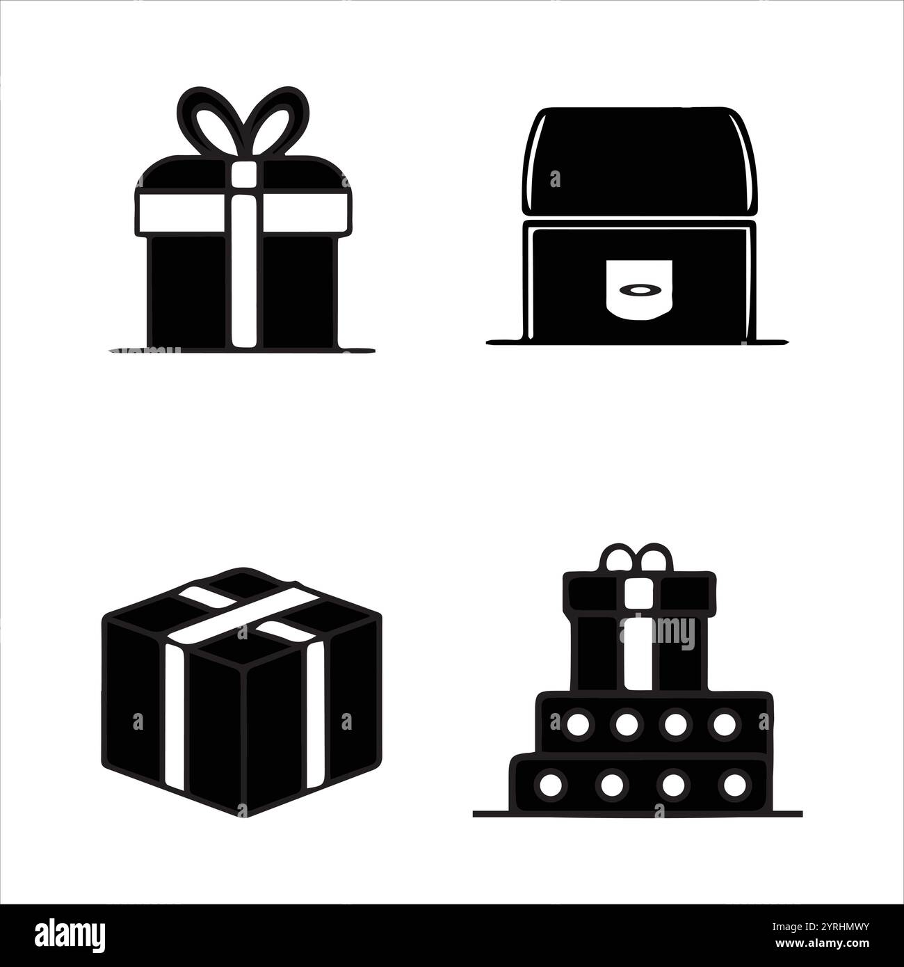 various kind of boxes silhouette vector editable file Stock Vector ...