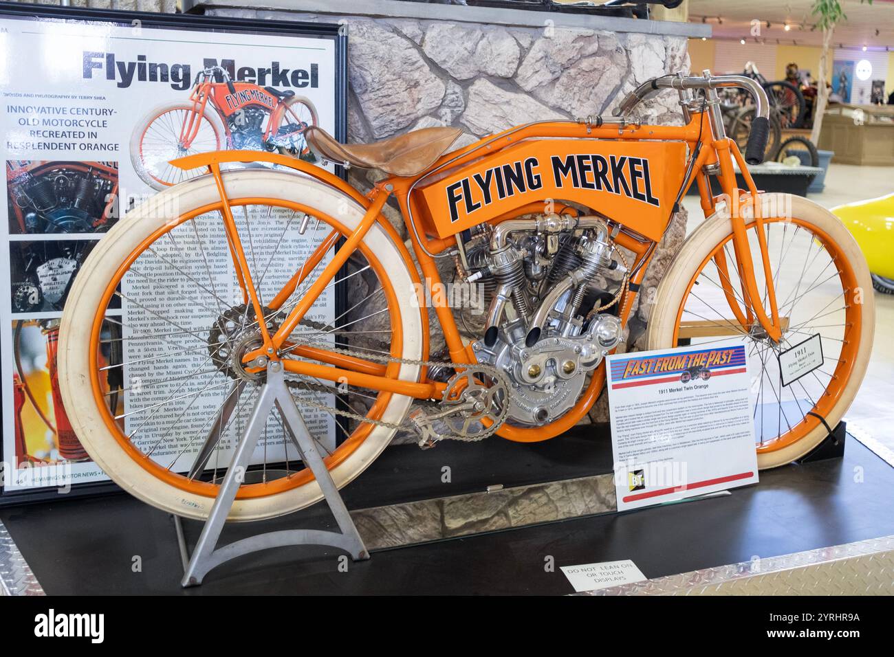 A beautiful 1911 Flying Merkel Twin Racer displayed at the Motorcycle ...