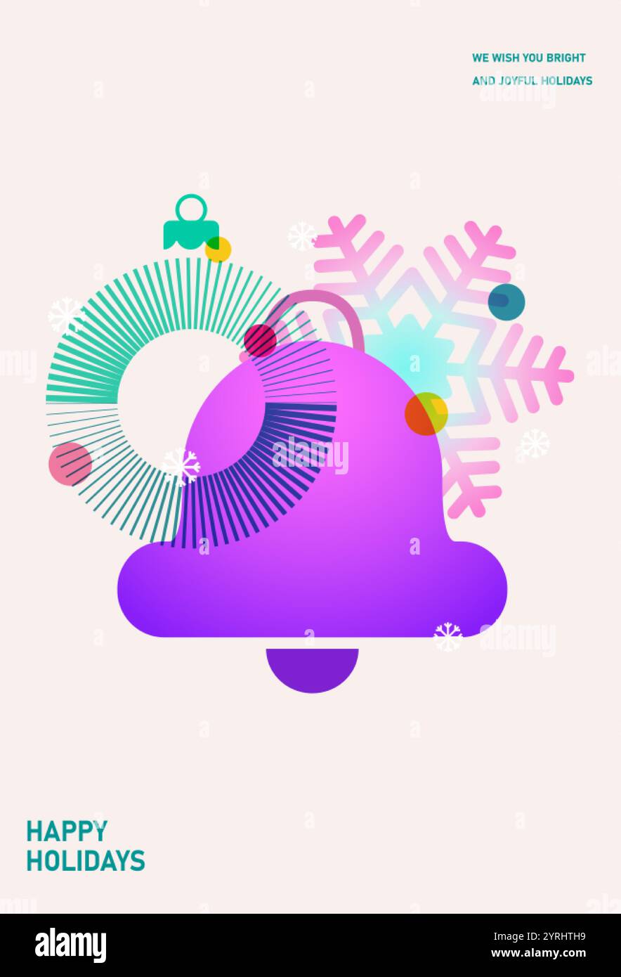 Colorful card, flyer, poster for New Year 2025. Christmas greetings ...