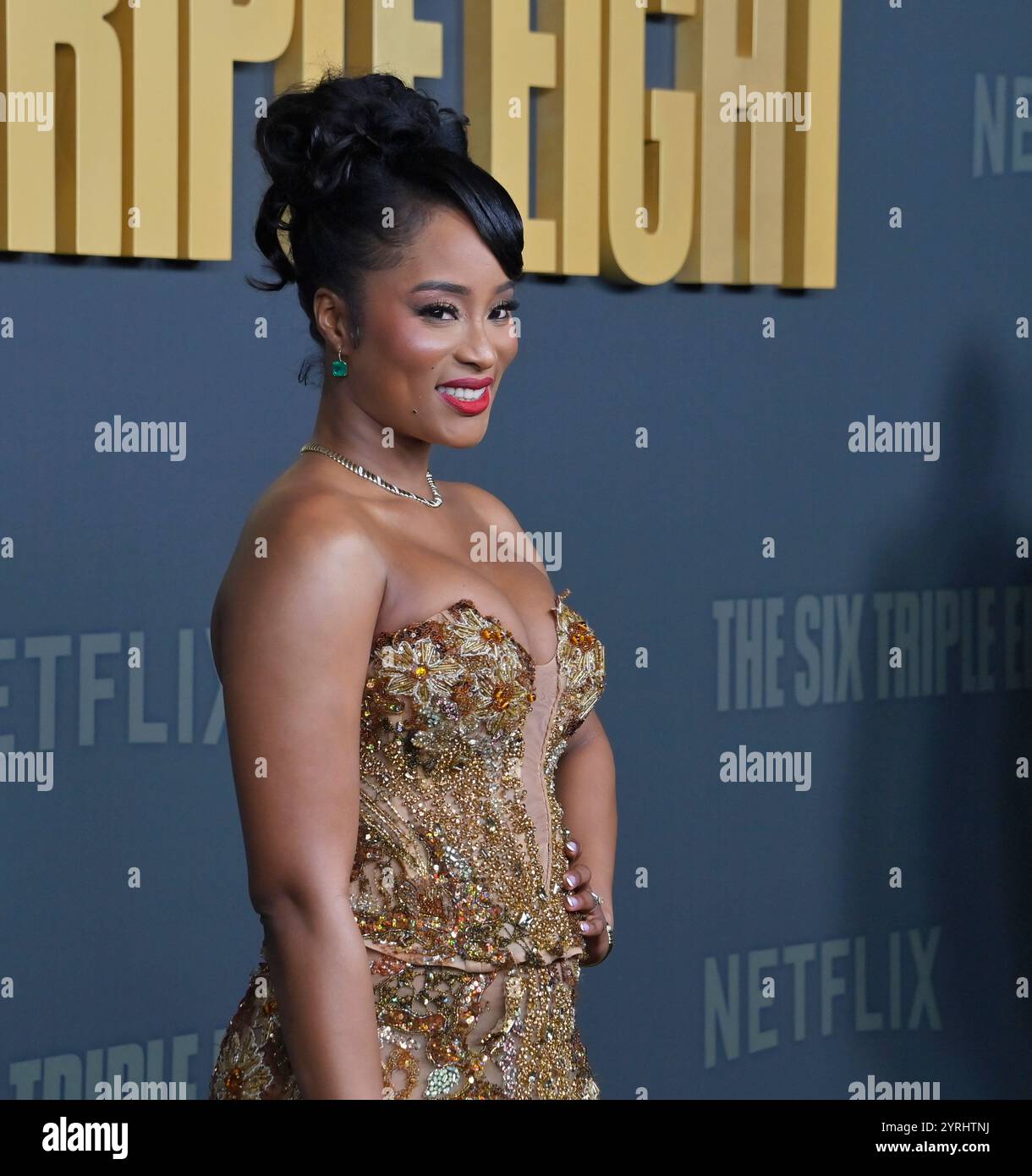 Cast member Pepi Sonuga attends the premiere of Netflix's motion ...