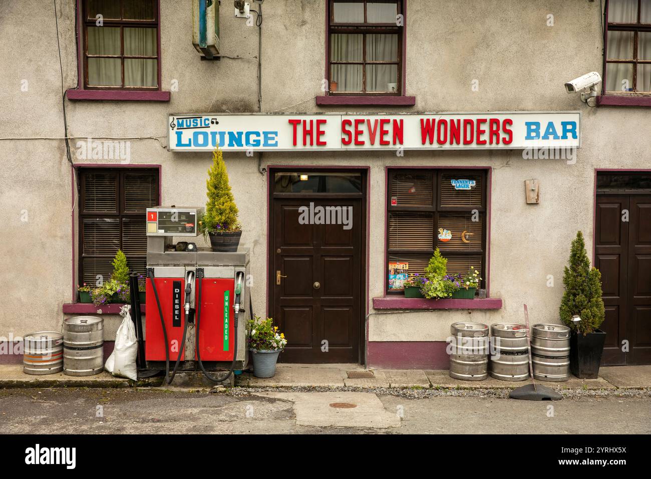 Ireland, County Westmeath, Fore, Seven Wonders Bar and Petrol Station ...
