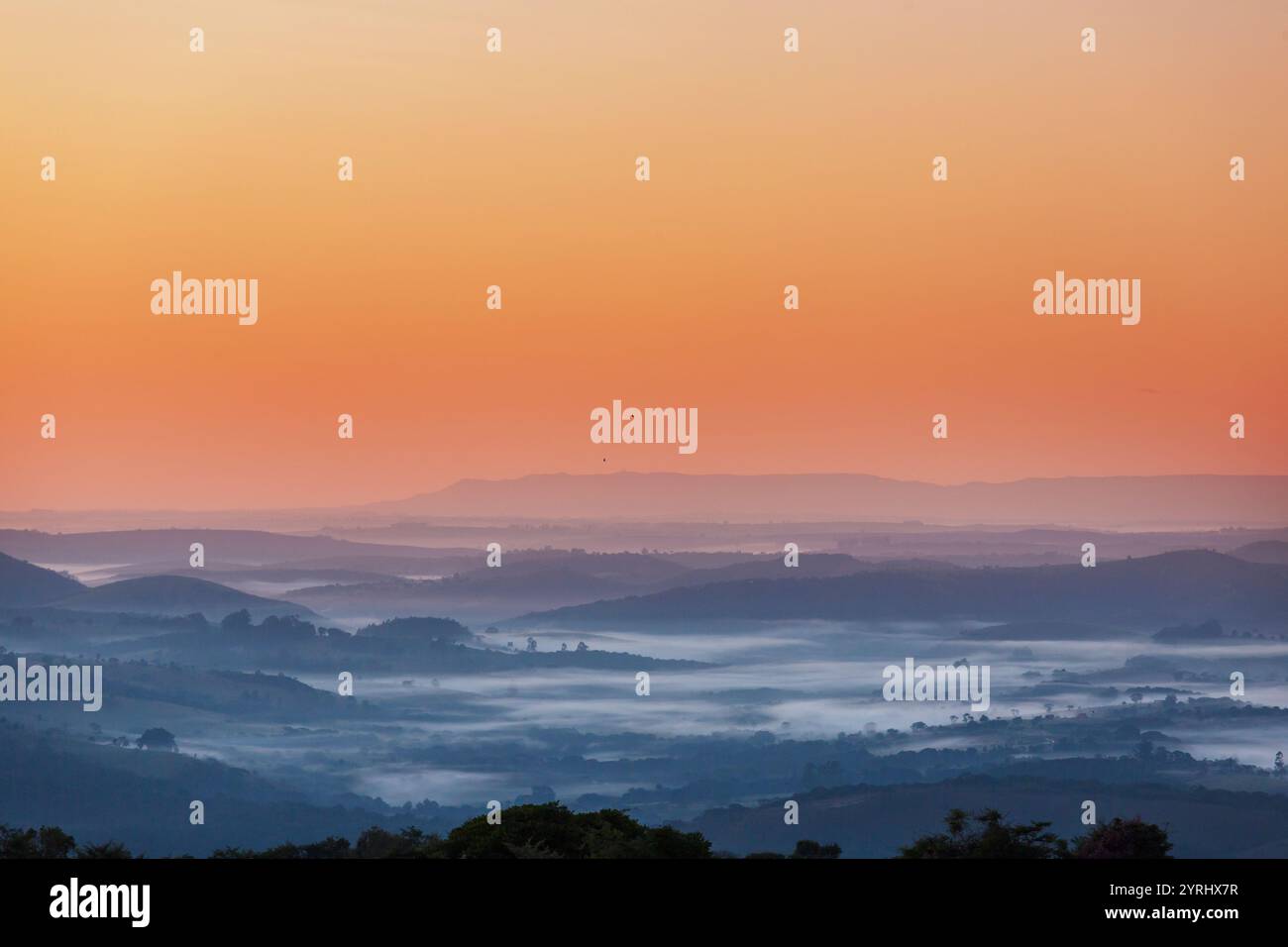 Beautiful green rural landscapes in a Brazil, South America Stock Photo ...