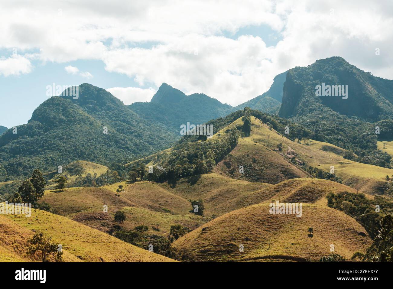 Beautiful green rural landscapes in a Brazil, South America Stock Photo ...