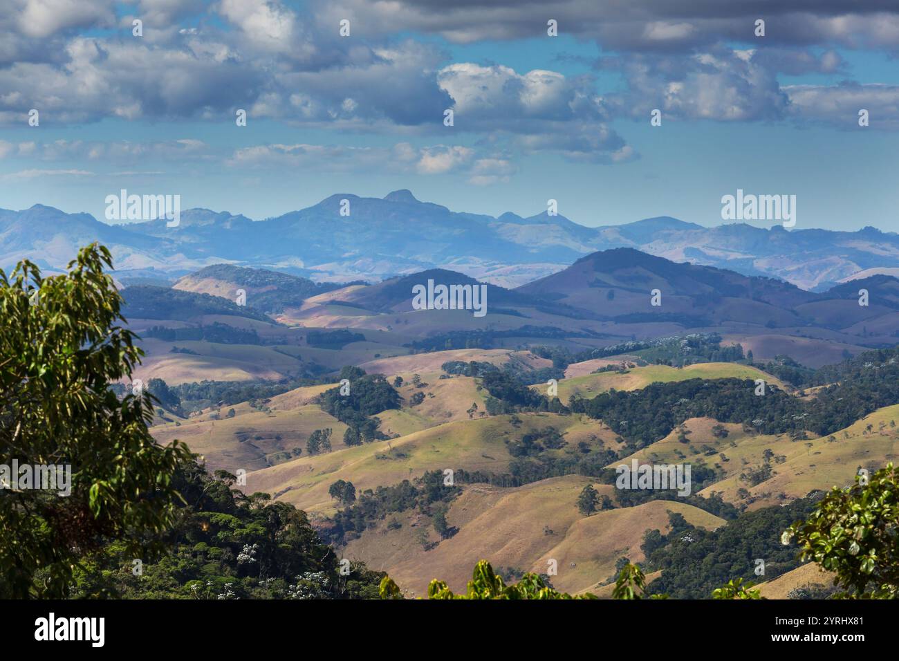 Beautiful green rural landscapes in a Brazil, South America Stock Photo ...