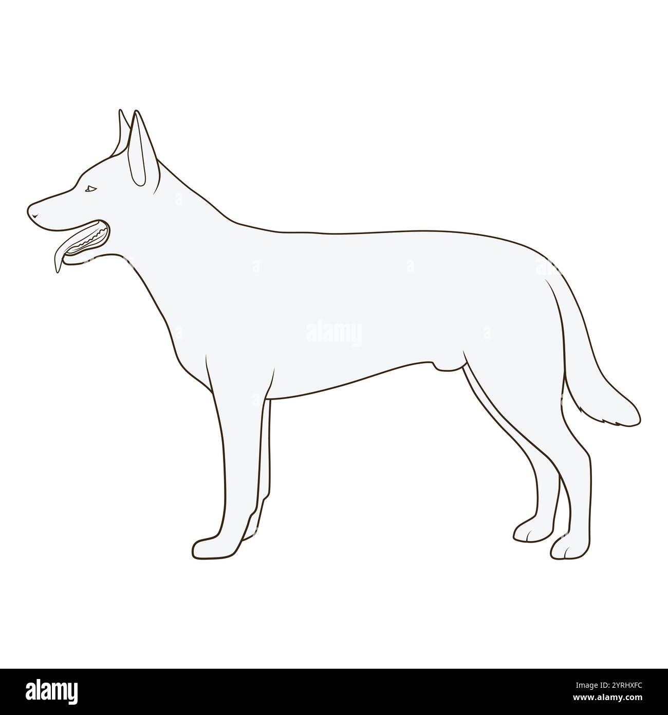 Dog side view scheme silhouette vector Stock Vector Image & Art - Alamy