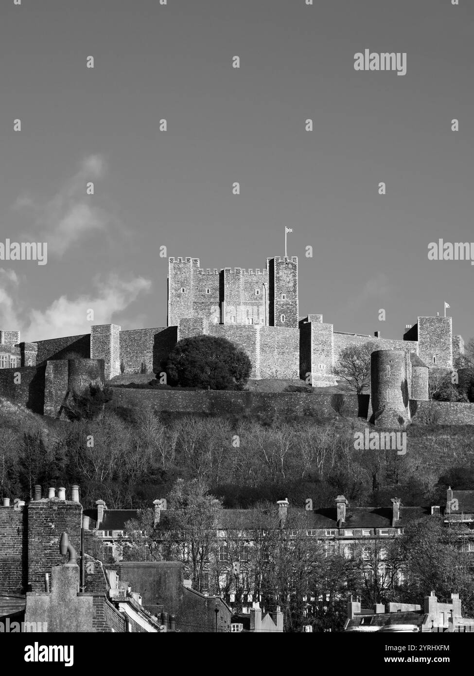 Dover castle medieval castle key Black and White Stock Photos & Images ...