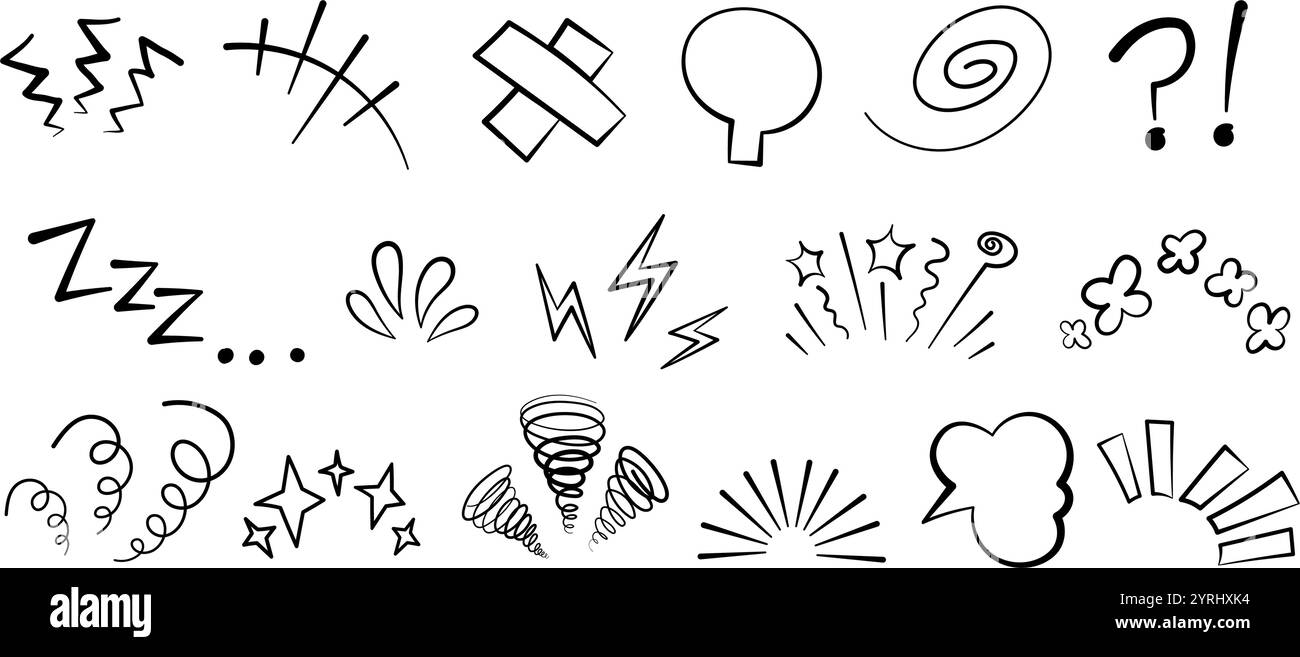 Cartoon emoticon exclamation mark character hi-res stock photography ...