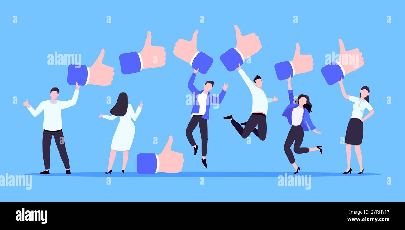 Customer feedback, employee or client satisfaction rating review with ...