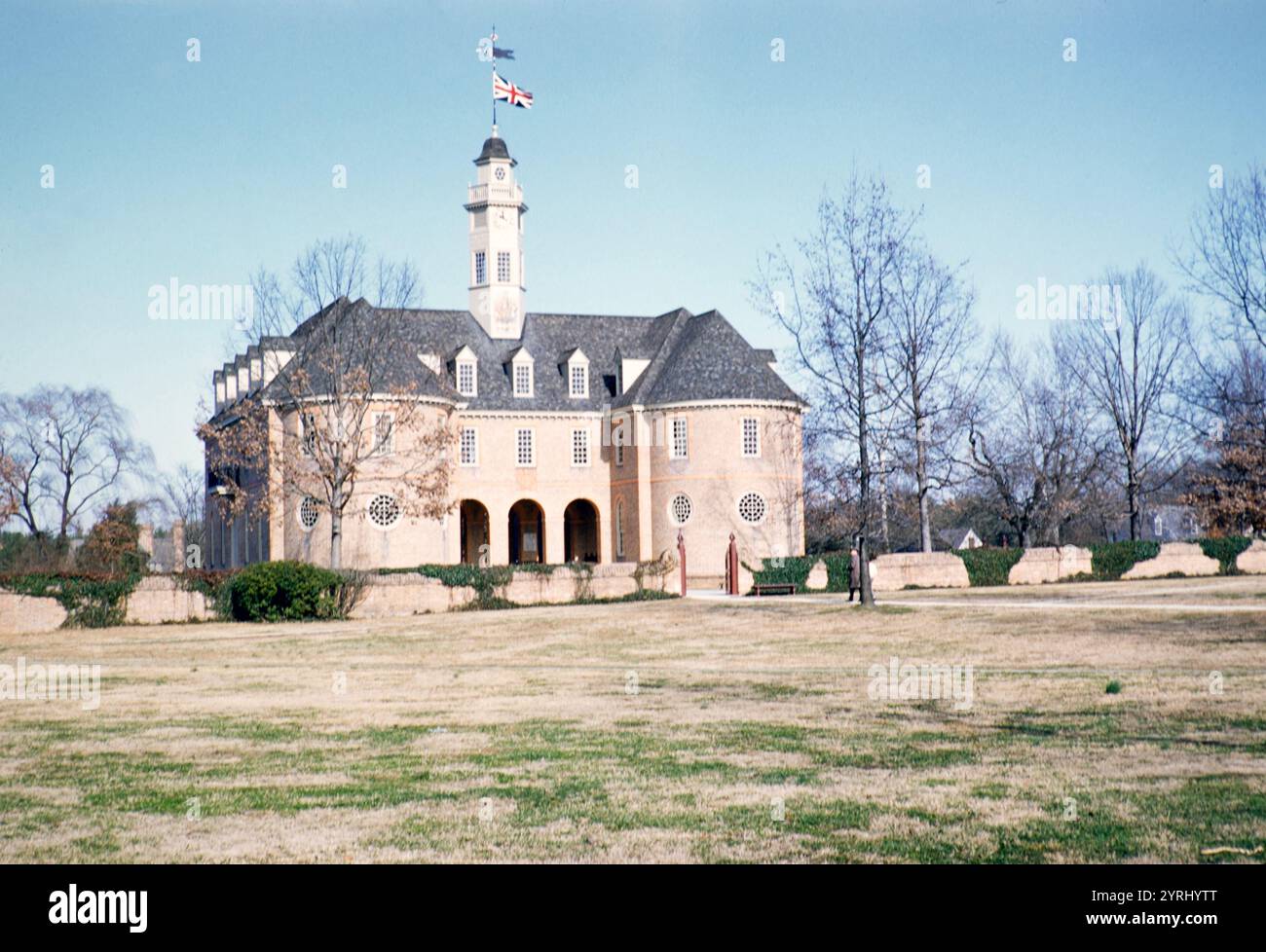 Capitol building, Colonial Williamsburg, Virginia, USA c 1953 Stock ...