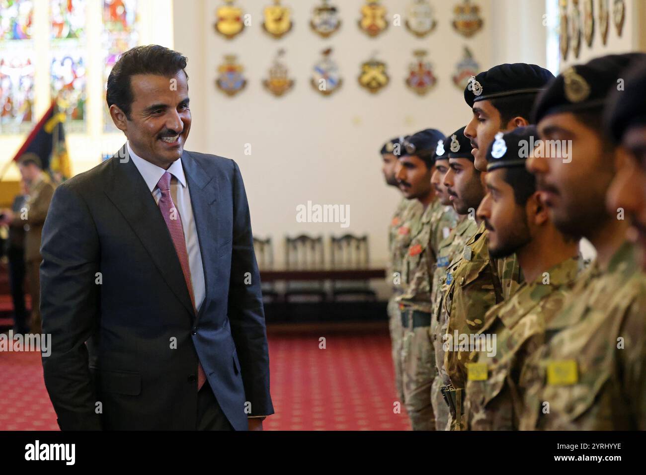The Emir of Qatar Sheikh Tamim bin Hamad Al Thani speaks to Qatari ...