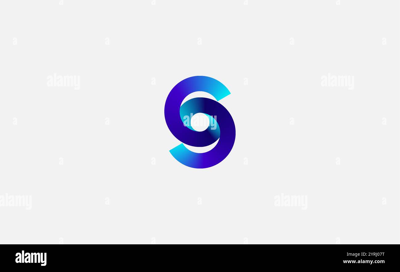 Logo Abstract letter S. Unlimited loop modern and minimalist concept ...