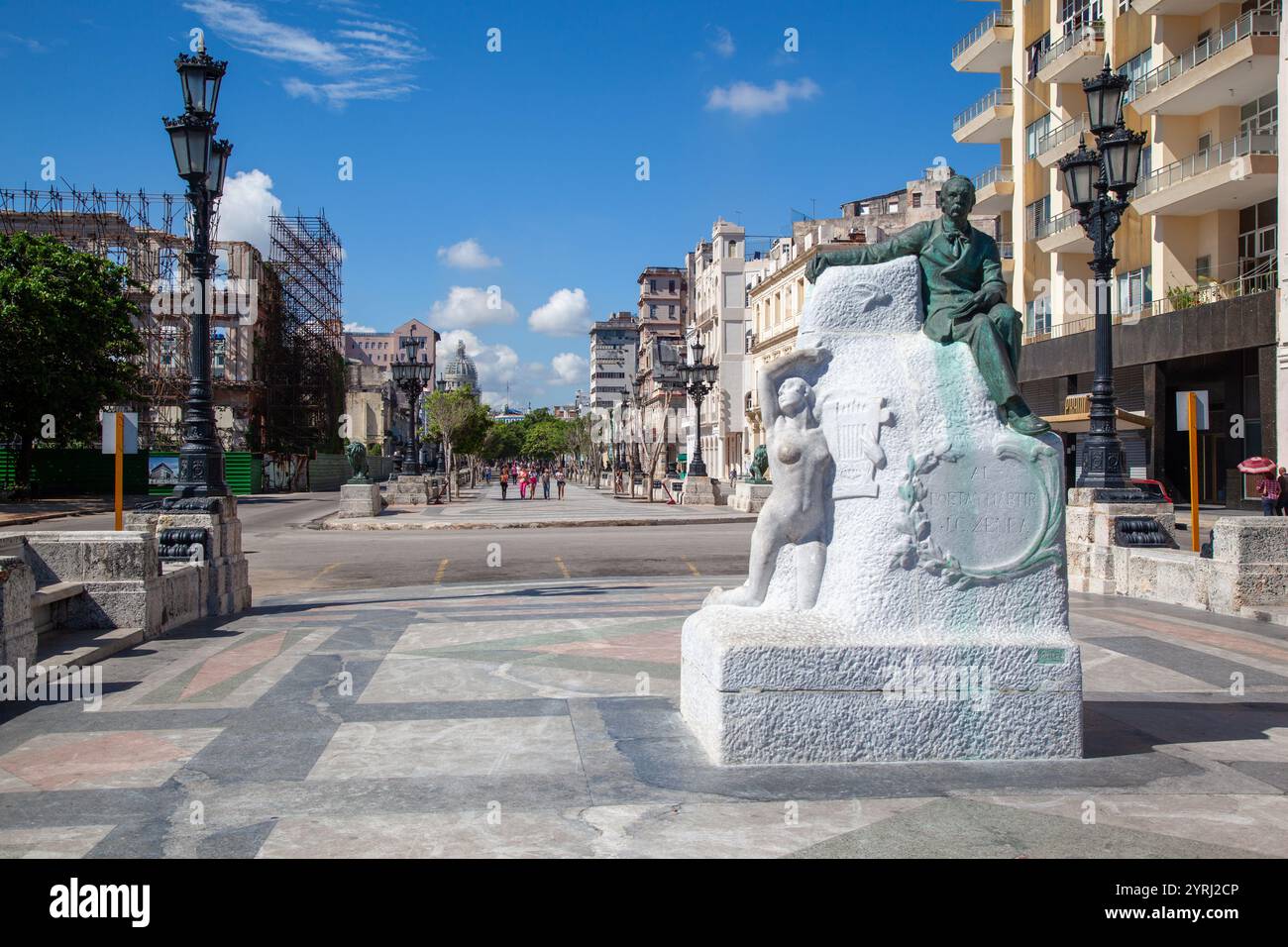 The Juan Clement Zenea monument in paseo del prado with its elegant ...
