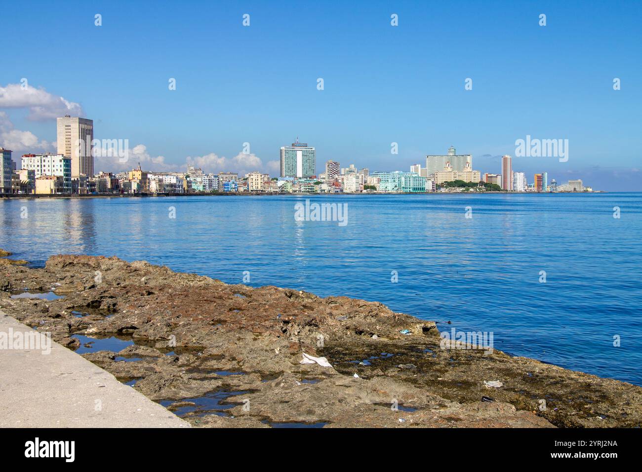 View of the historical buildings at the bahia de la habana shore, Hotel ...
