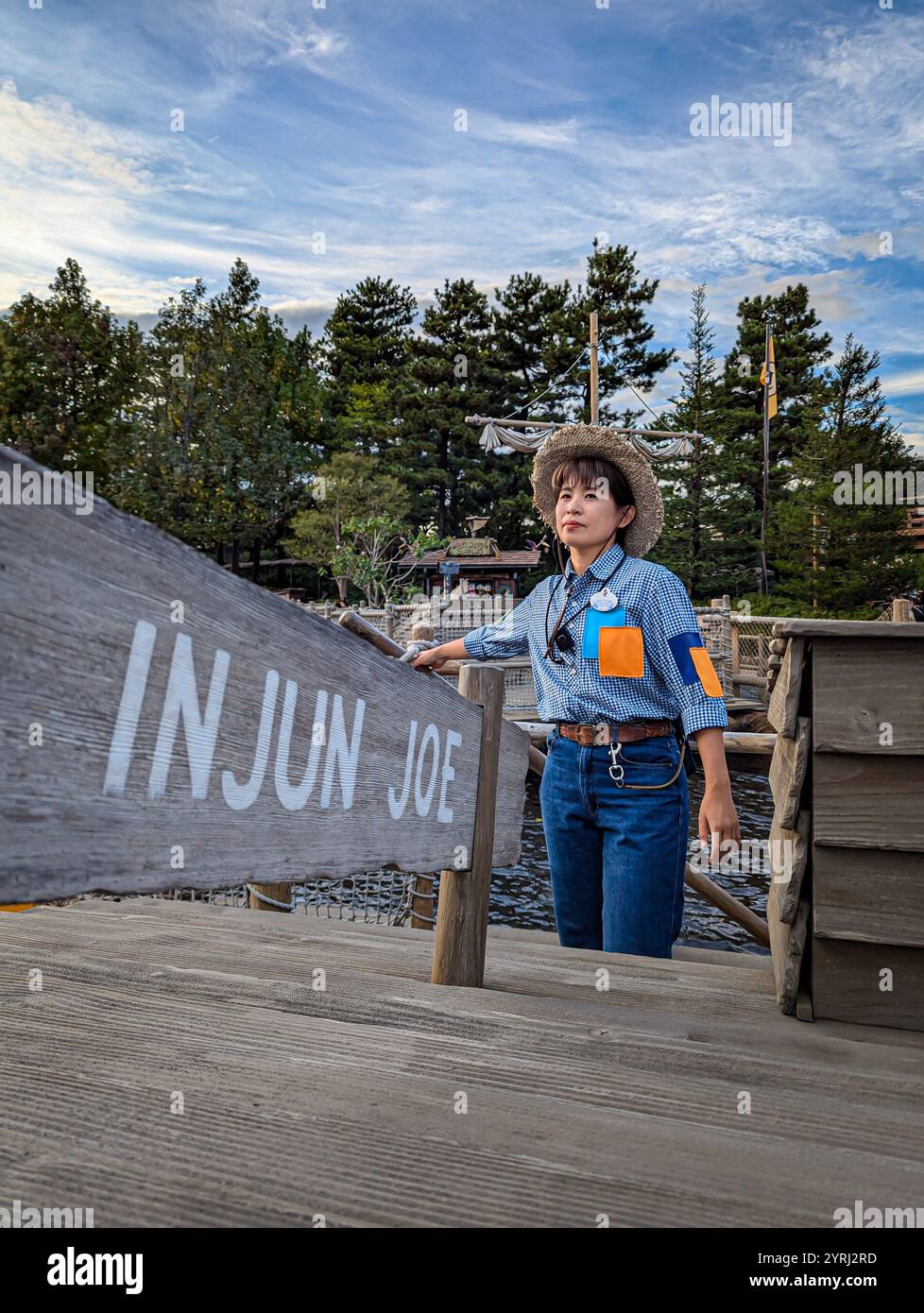 Tokyo, Japan. 30 October 2024. Injun Joe charatcer at Tokyo Disneyland ...