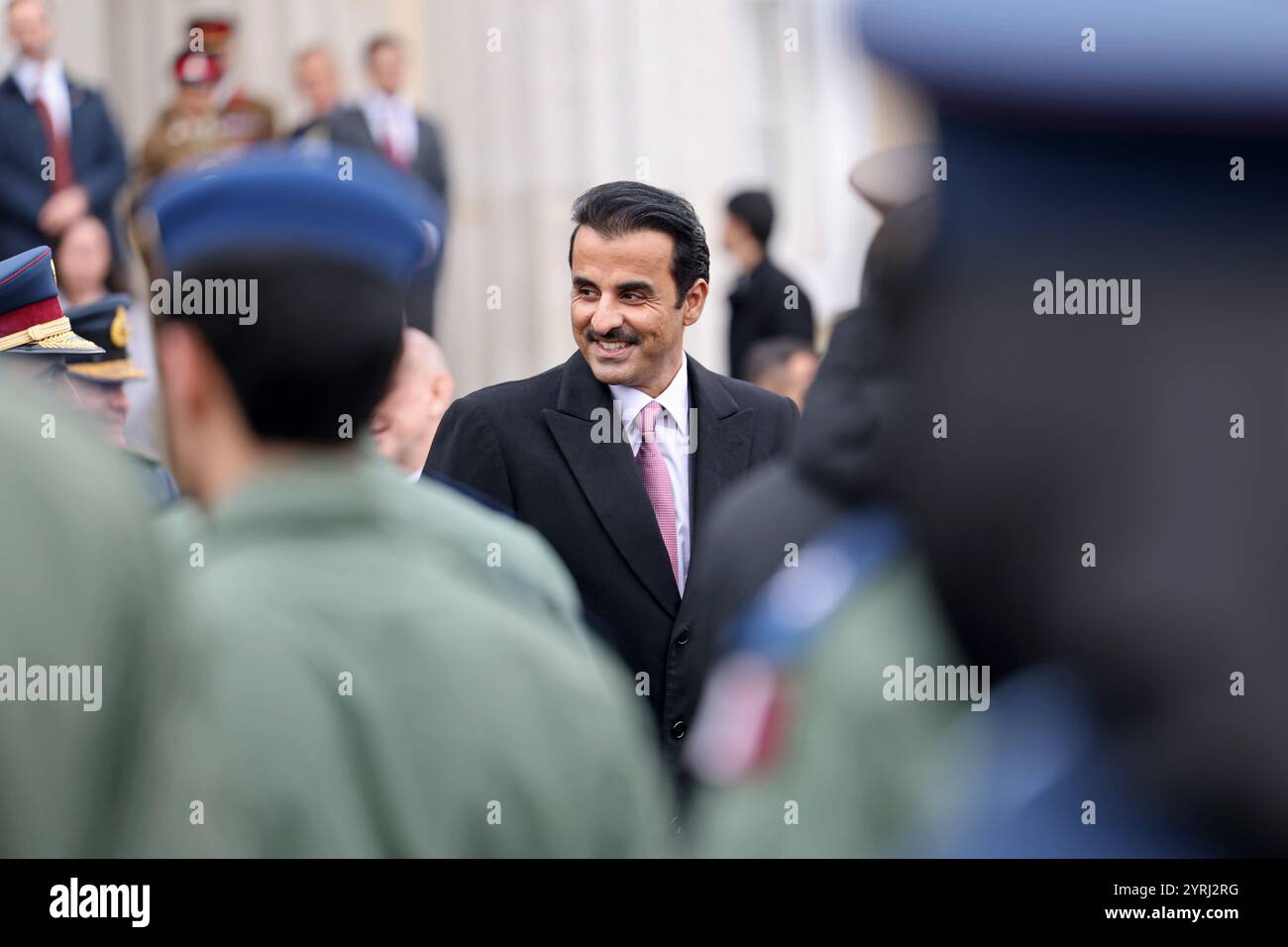 The Emir of Qatar Sheikh Tamim bin Hamad Al Thani during a visit to ...