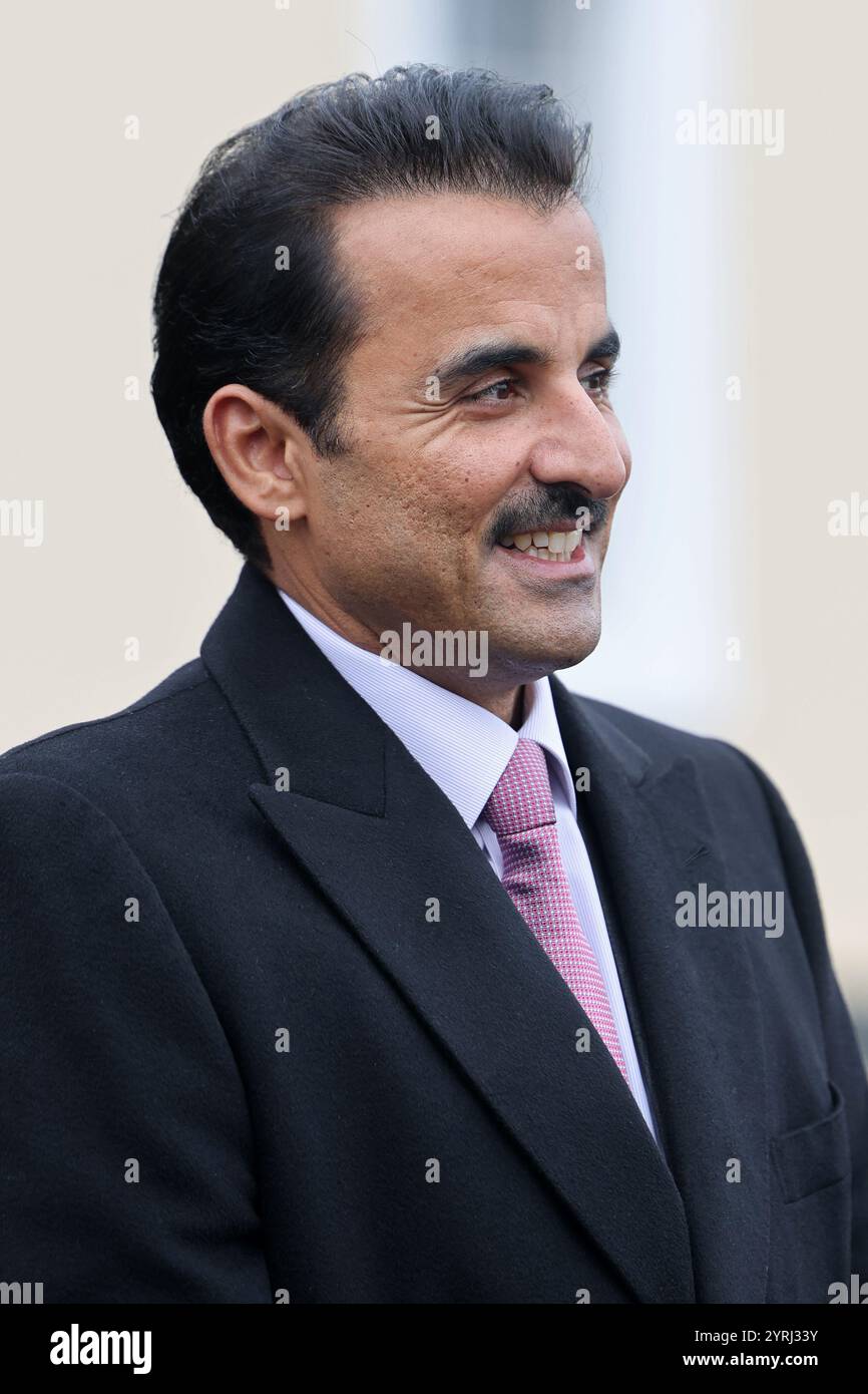 The Emir of Qatar Sheikh Tamim bin Hamad Al Thani during a visit to ...