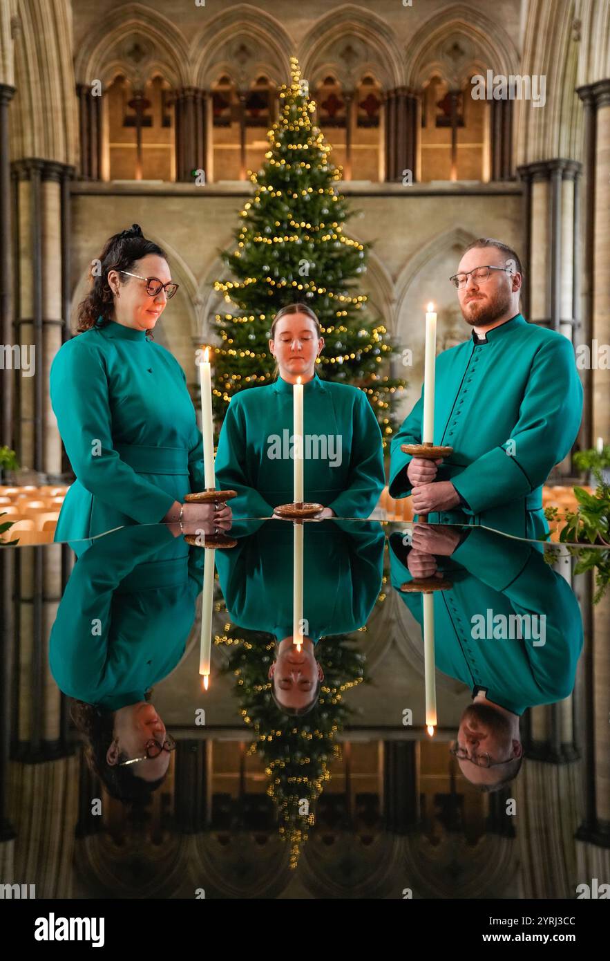 (left to right), Head verger Esther Lycett, verger Sasha Snell and ...