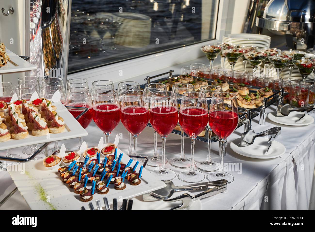 An Elegant Catering Display featuring a Selection of Gourmet Foods and ...