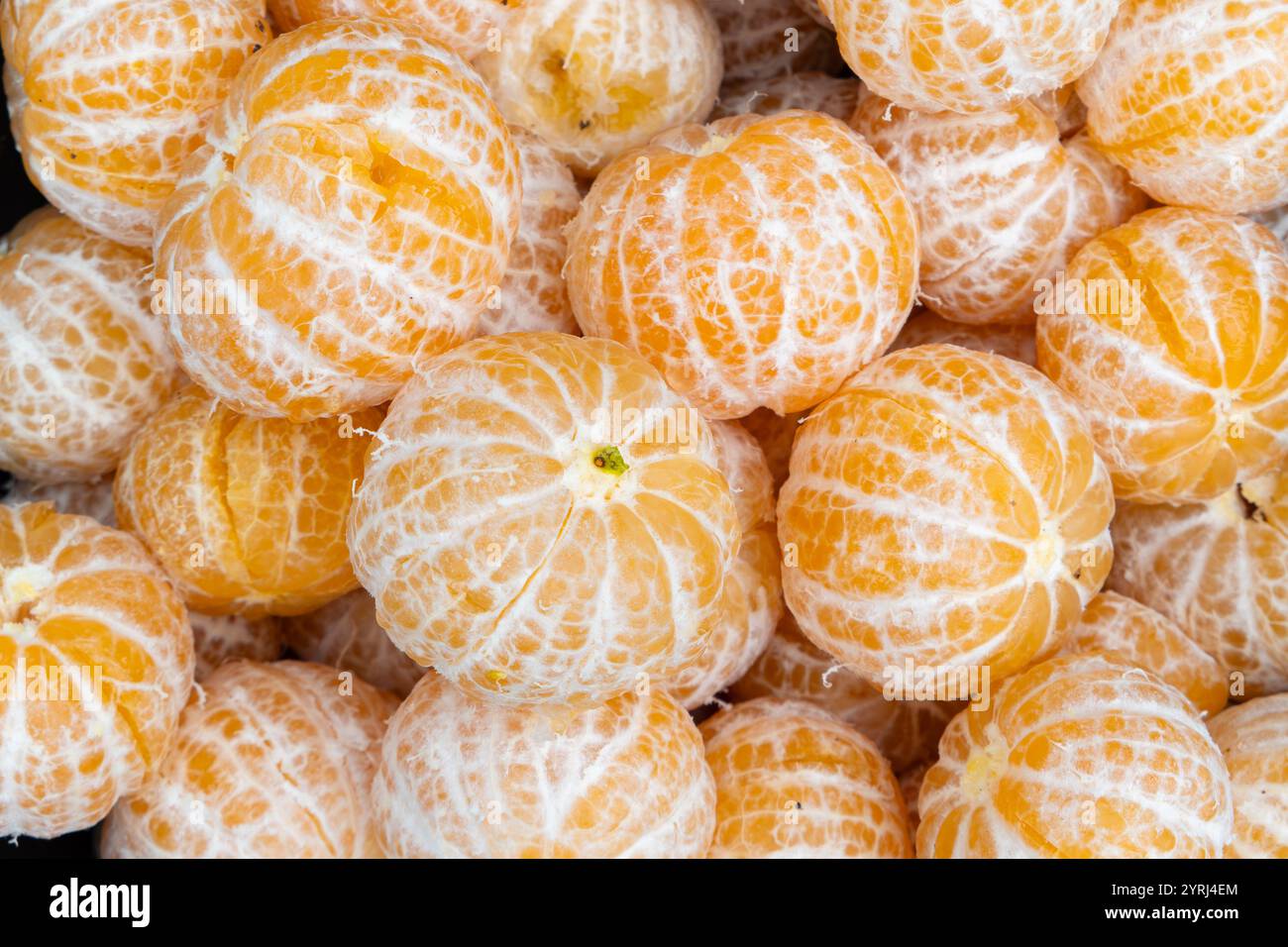 top view peeled mandarin segments Stock Photo - Alamy
