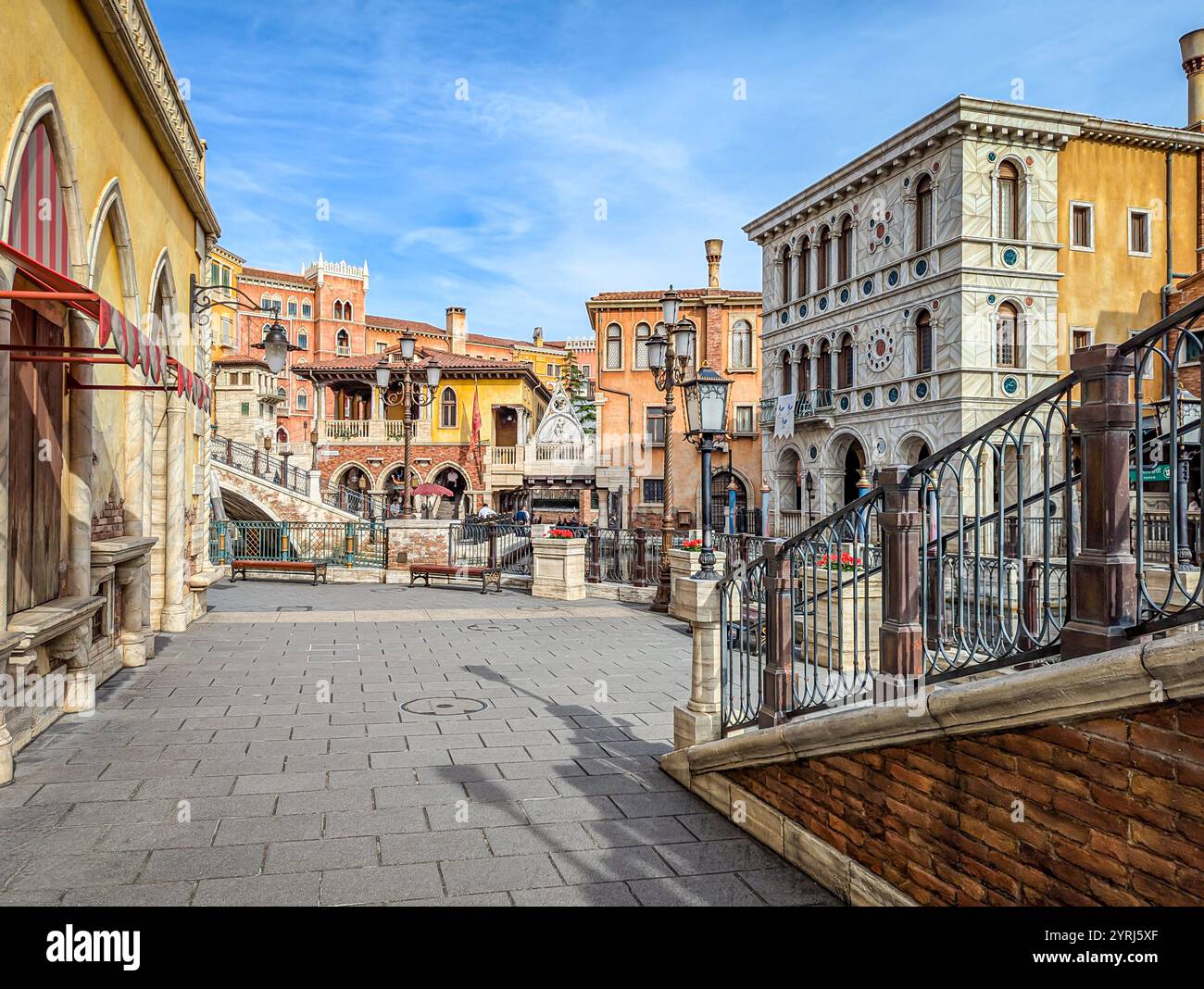 Tokyo, Japan. 31 October 2024. Venice themed area at Tokyo DisneySea ...