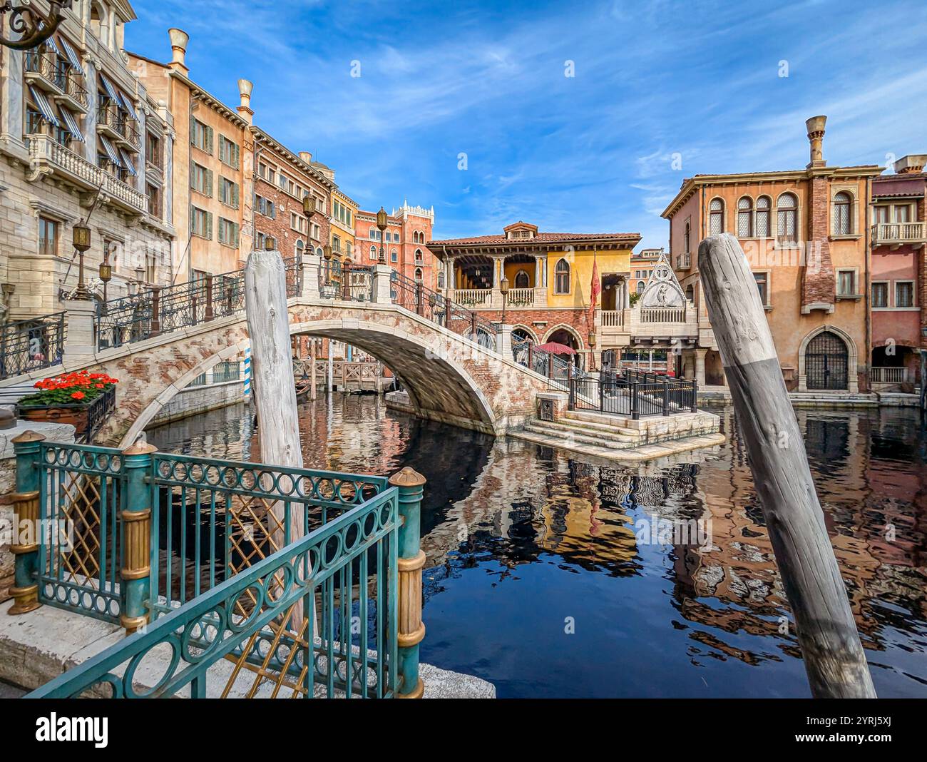 Tokyo, Japan. 31 October 2024. Venice themed area at Tokyo DisneySea ...