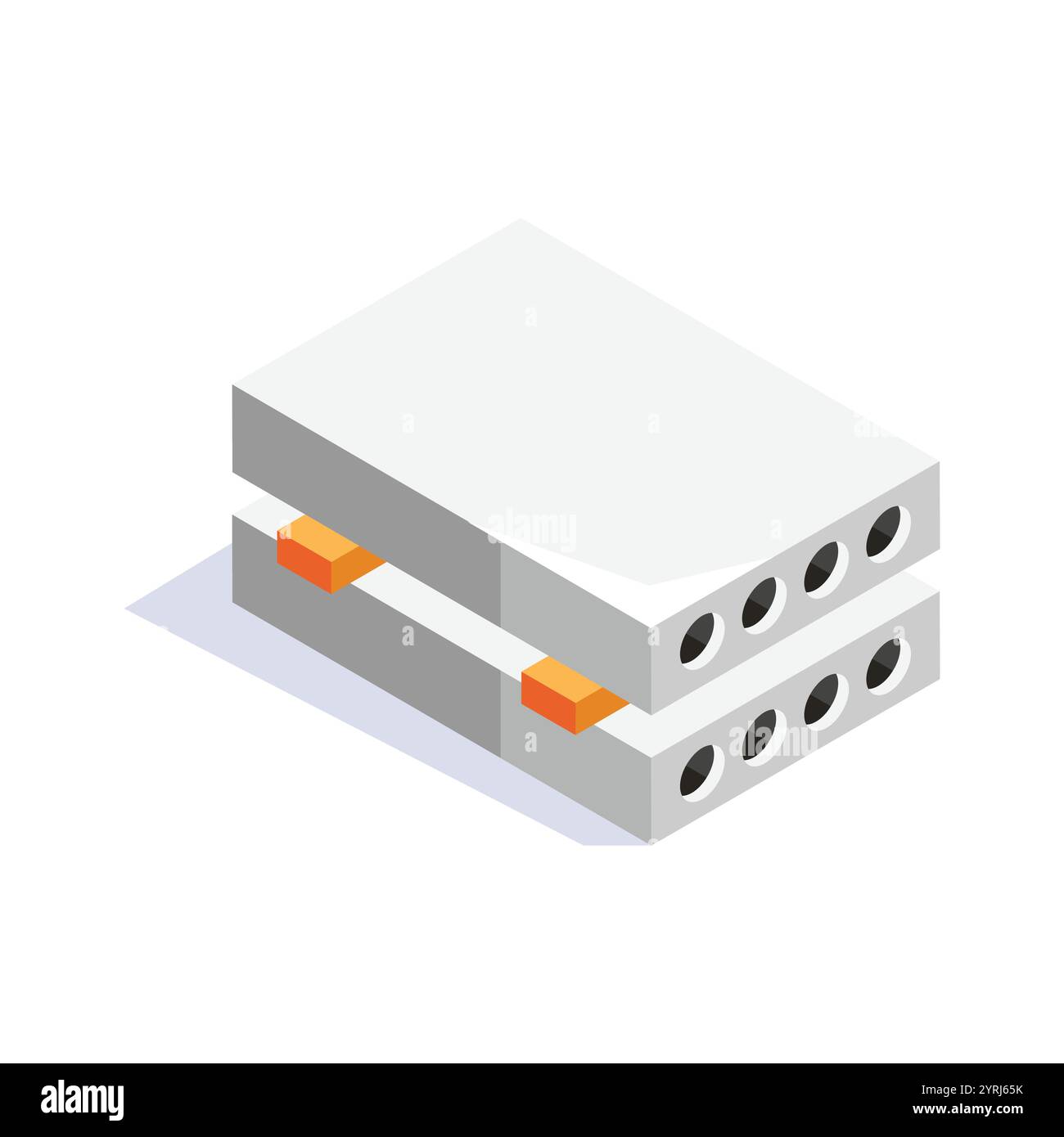 An amazing isometric icon of concrete Block, ready to use vector Stock ...