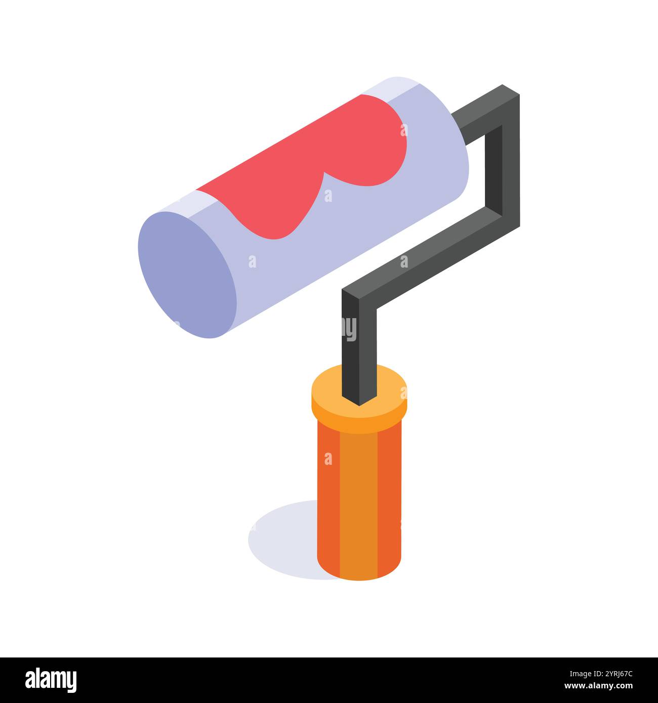 Premium isometric icon of paint roller, customizable vector design ...