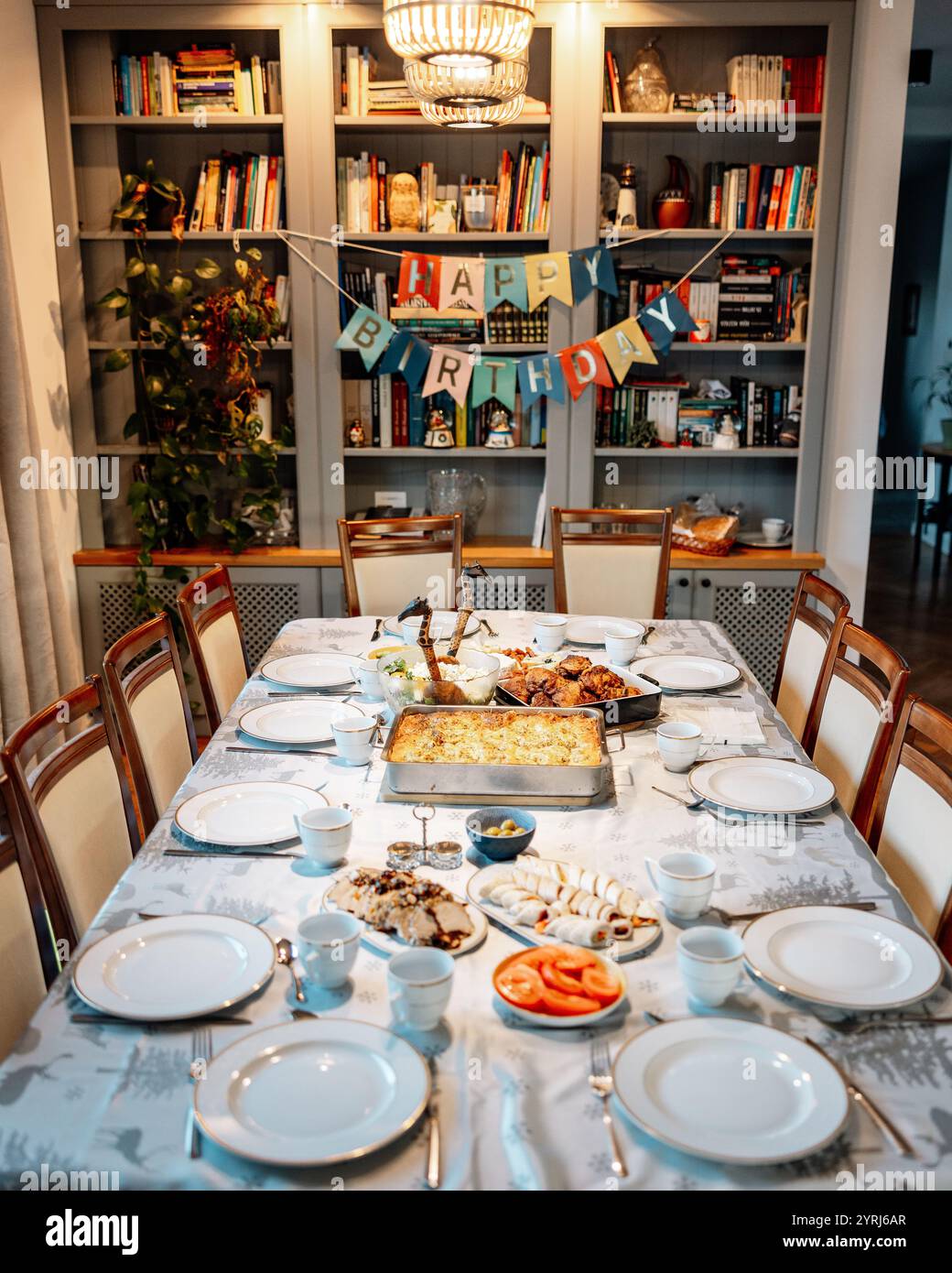 a festively prepared table waiting for guests Stock Photo - Alamy