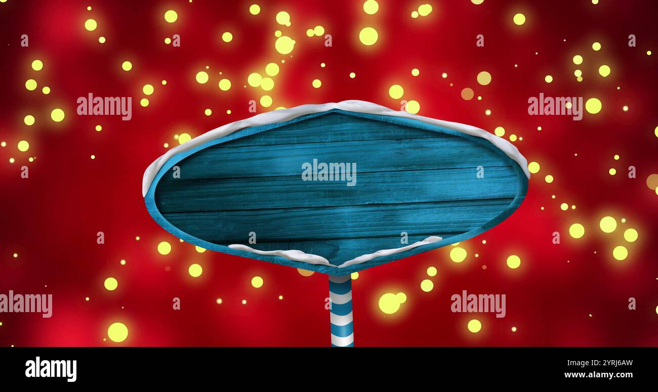 Image of road sign with copy space over yellow spots Stock Photo - Alamy