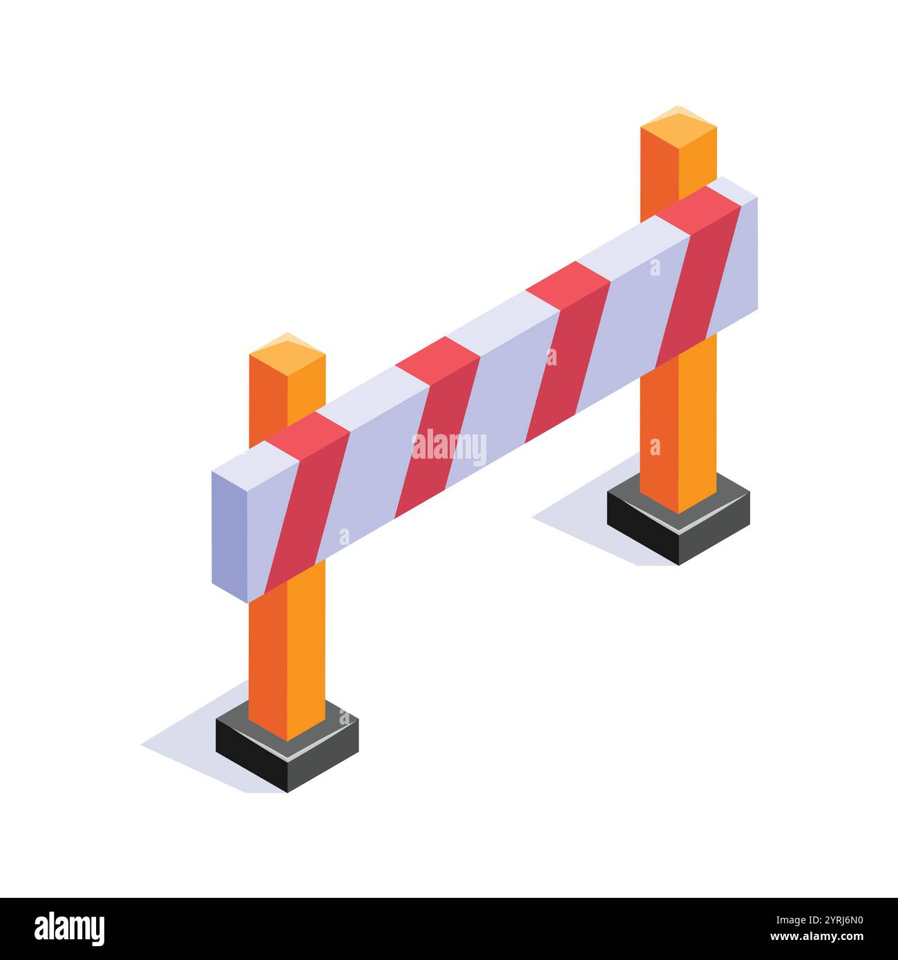 Traffic control barrier Stock Vector Images - Alamy