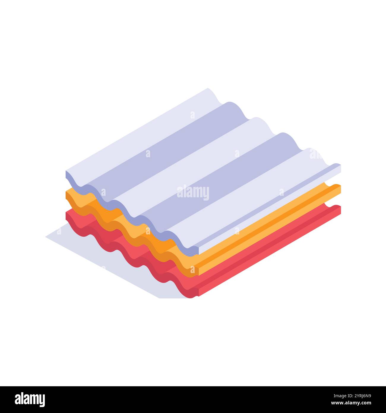 Get this isometric icon of roof sheets in trendy design style Stock ...
