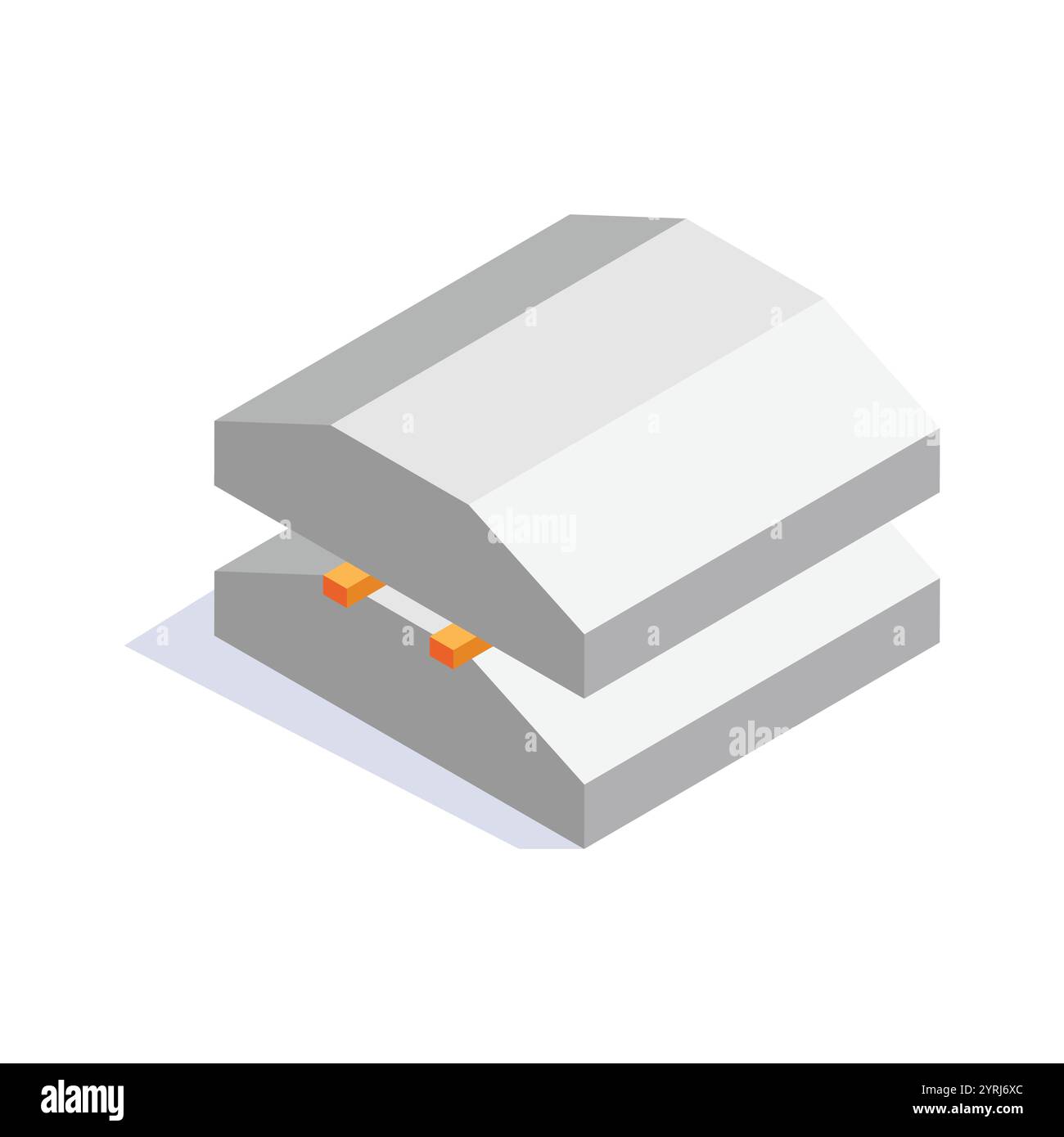 Creatively crafted isometric icon of concrete blocks, ready to use ...