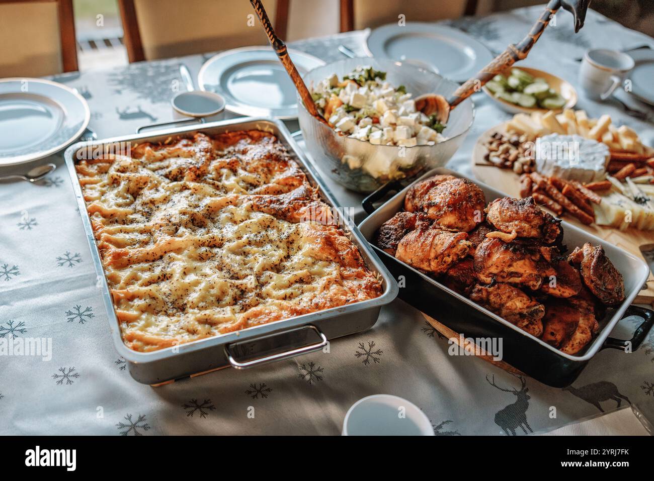 a festively prepared table waiting for guests Stock Photo - Alamy