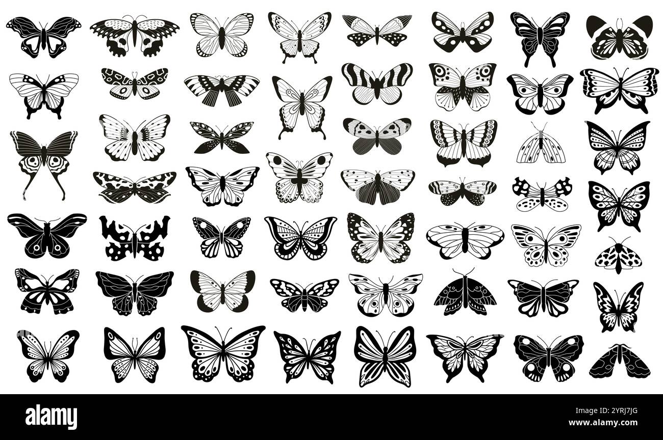 Motifs of butterflies Stock Vector Images - Alamy