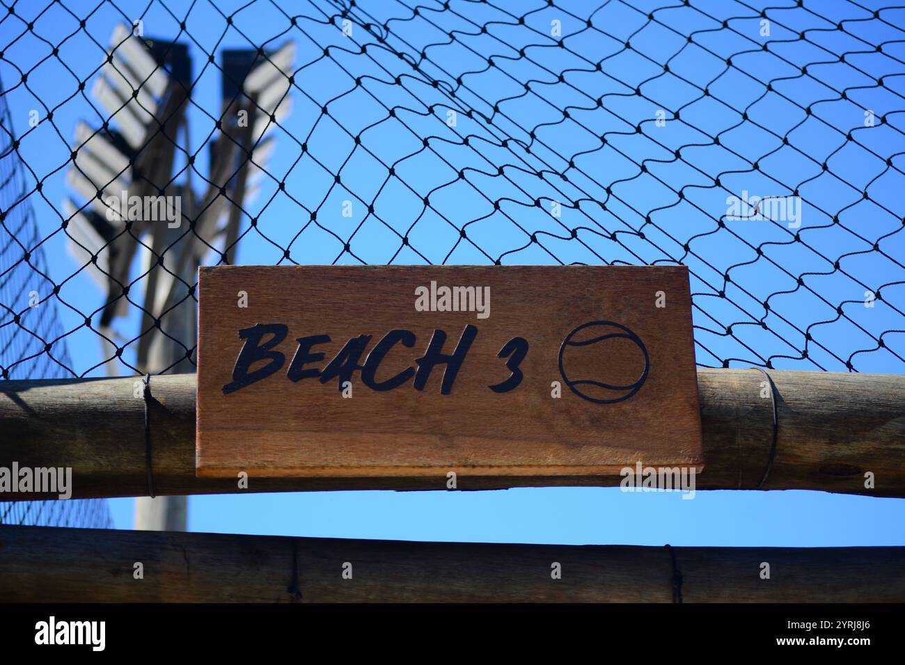 Wooden Beach Tennis Court Stock Photo - Alamy