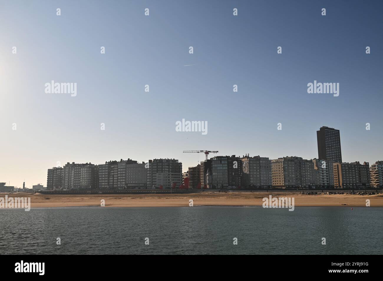 Ostend skyline and Strand Oostende (Ostend beach) – Ostend, Belgium ...
