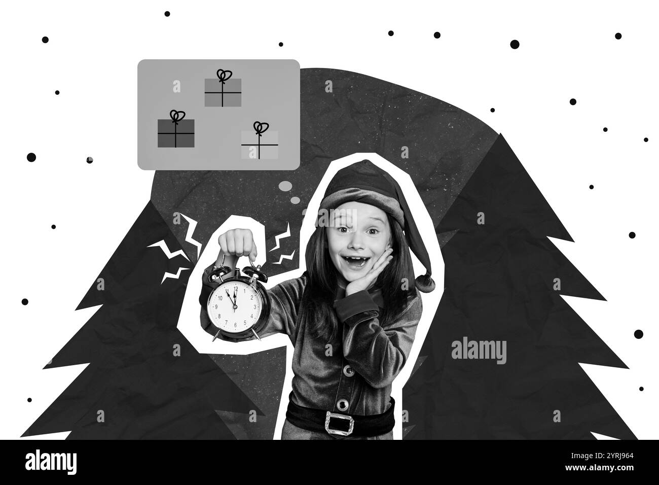 The elf child Black and White Stock Photos & Images - Alamy