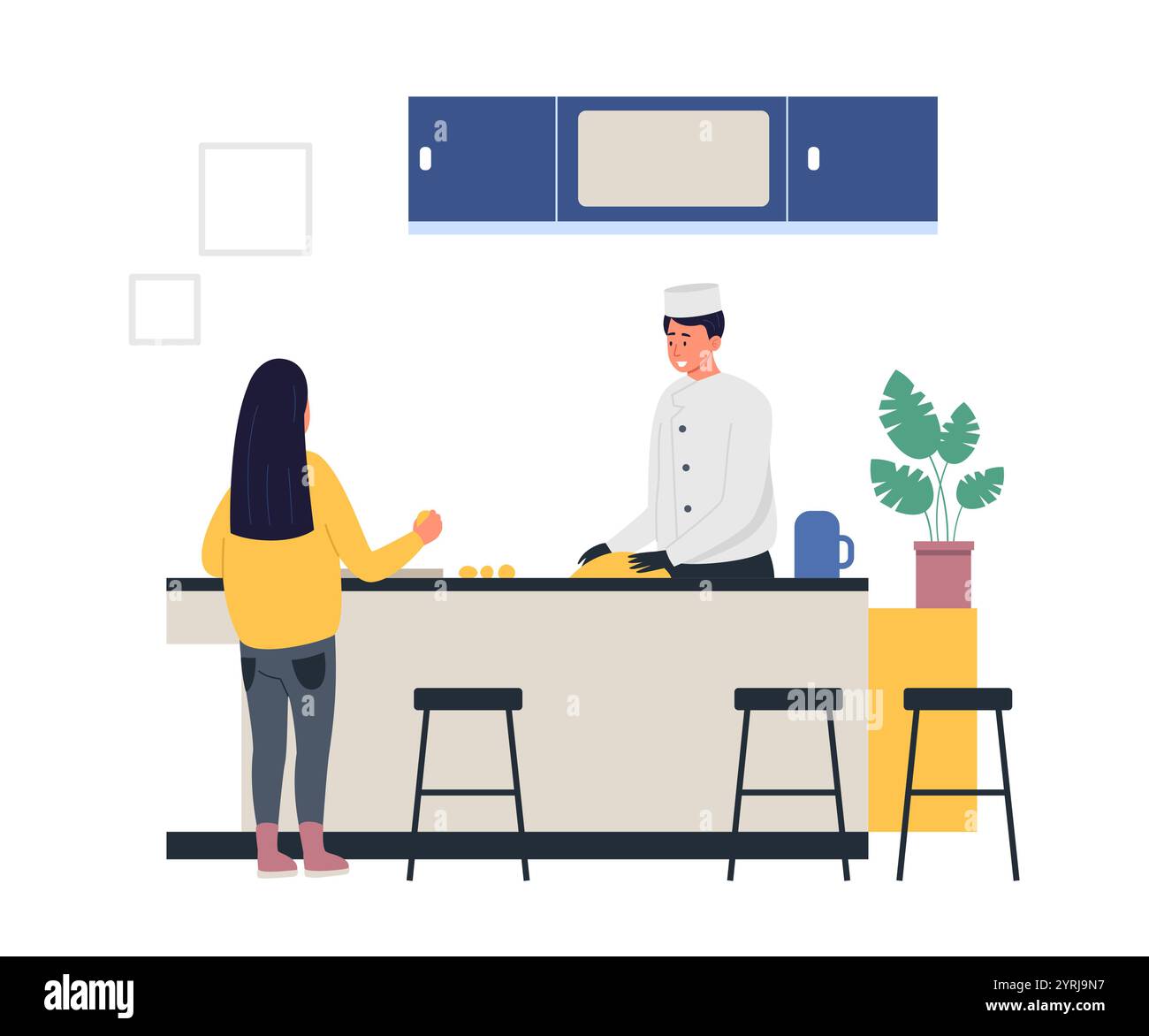 Chef in kitchen hotel Cut Out Stock Images & Pictures - Alamy