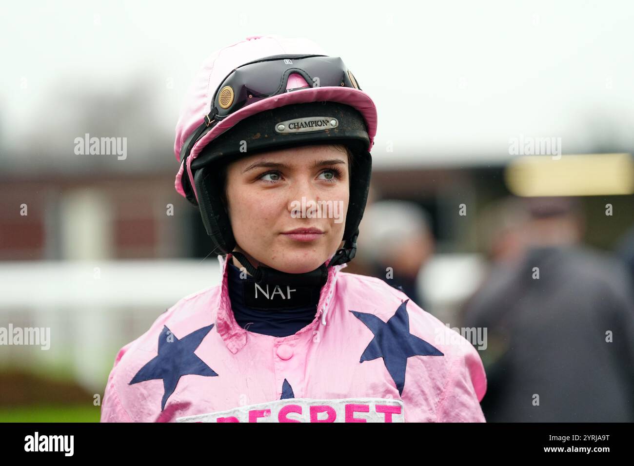 Jockey Fern O'Brien at Ludlow Racecourse. Picture date: Wednesday ...