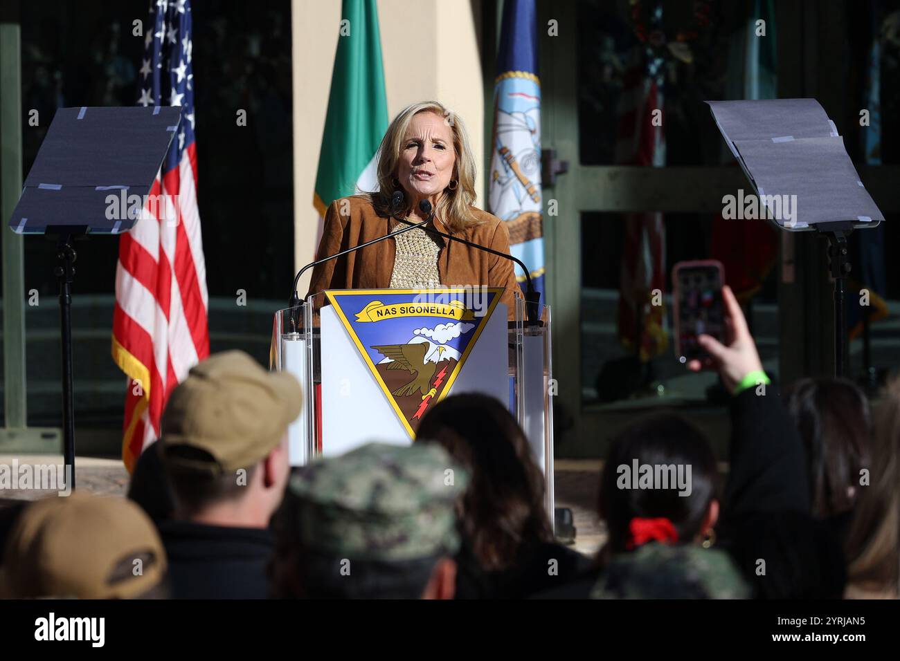 The First Lady Jill Biden arrives to Sigonella Base close Catania ...