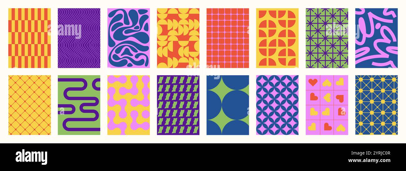 Abstract geometric posters background. Seamless print of minimal modern ...