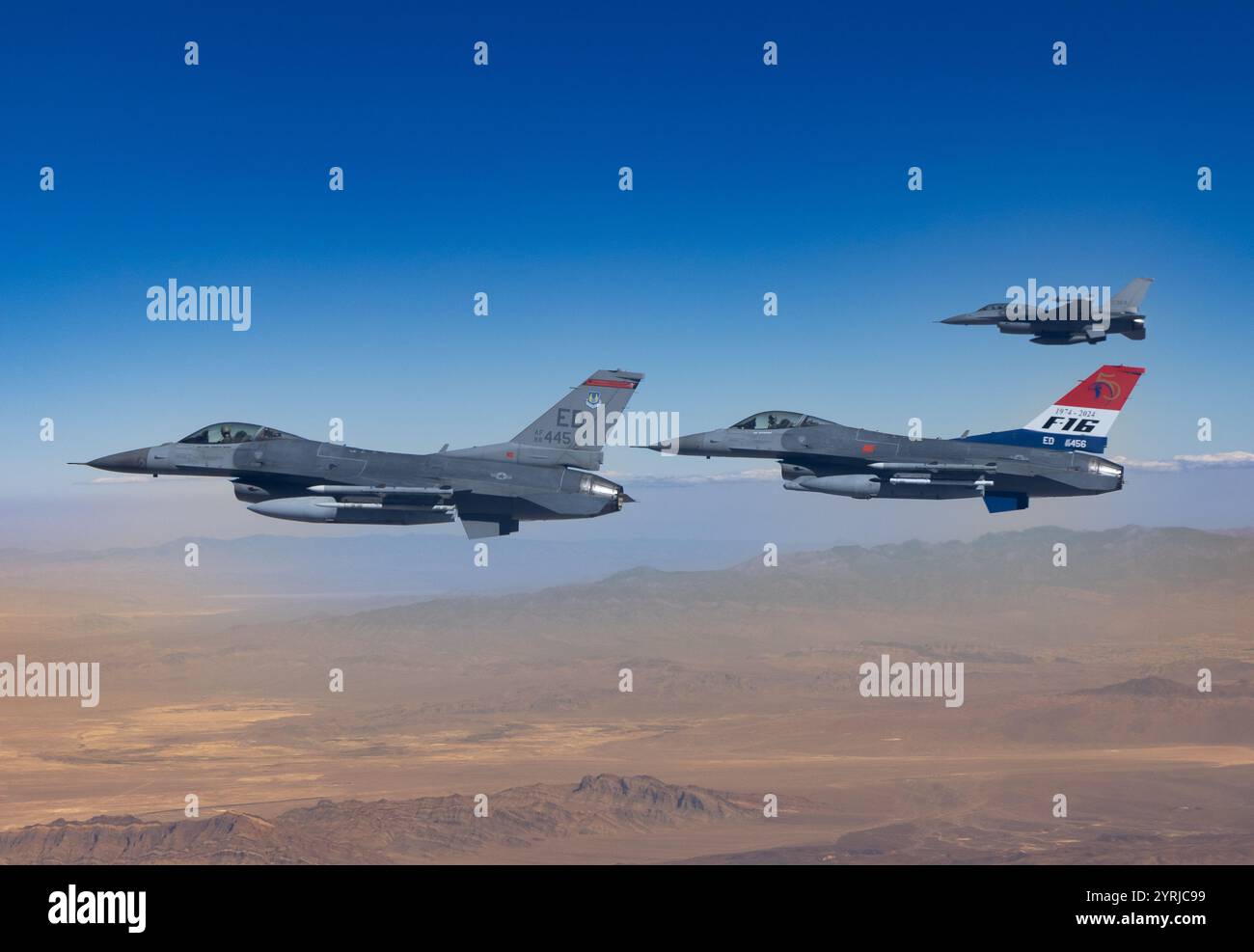 Three Air Force F-16s practice formation flying September 30, 2024 not ...