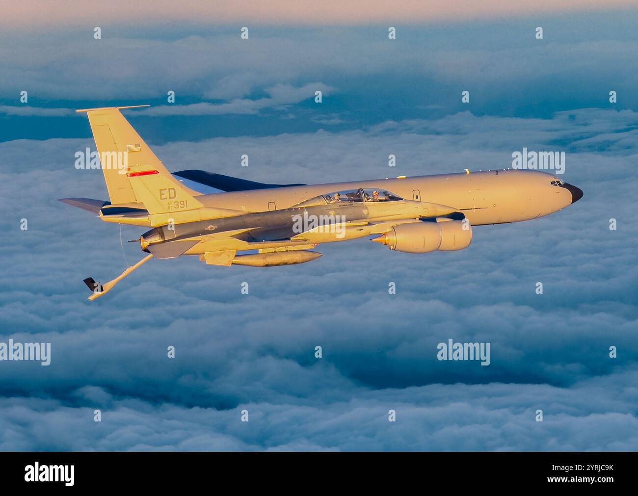 An F-16D assigned to the 416th Flight Test Squadron and a KC-135 ...