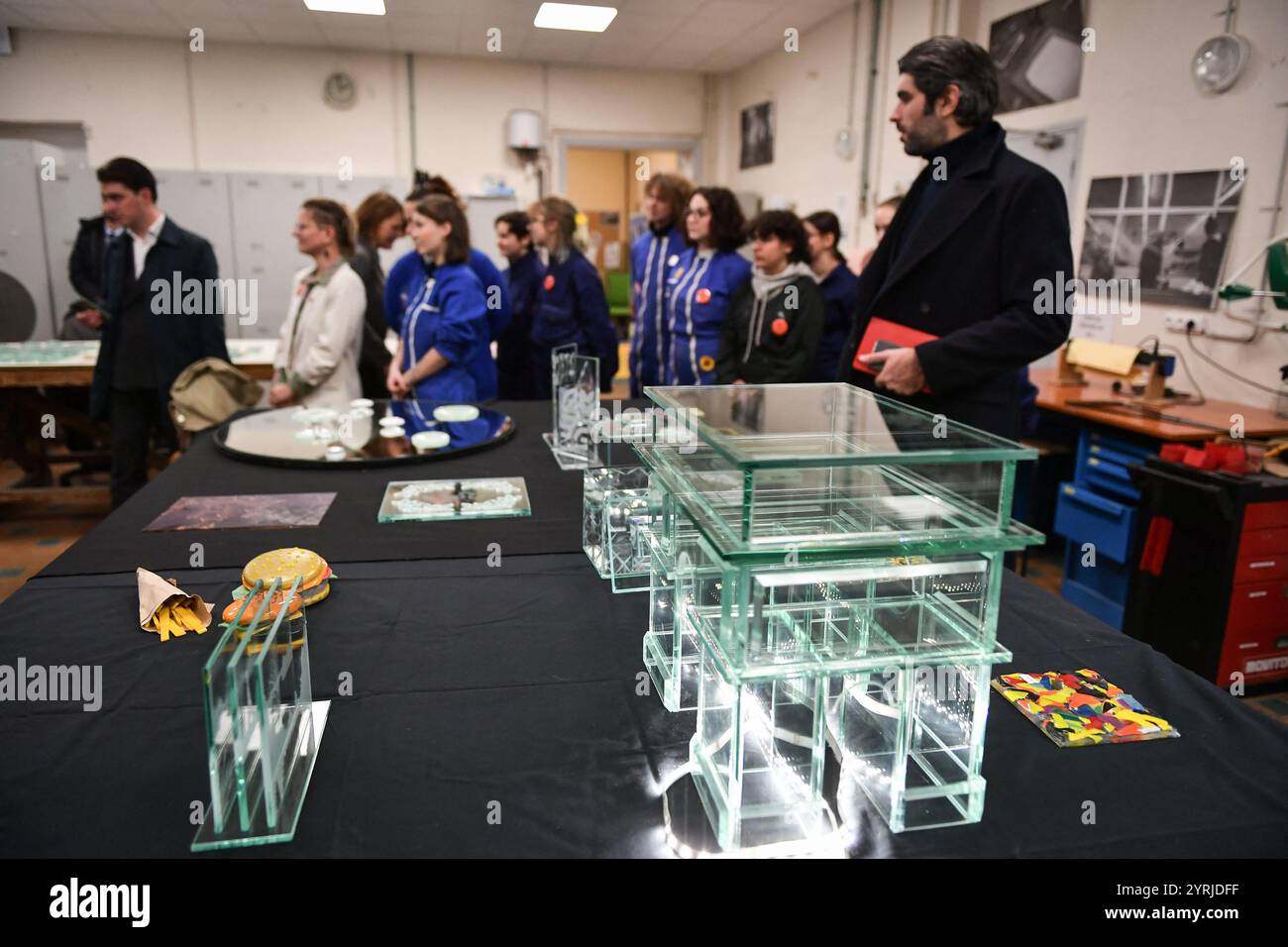 Paris, France. 04th Dec, 2024. This photograph shows students' work ...