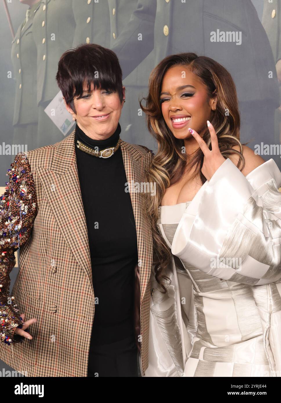 HOLLYWOOD, CA - DECEMBER 03: Diane Warren, H.E.R at the premiere of ...