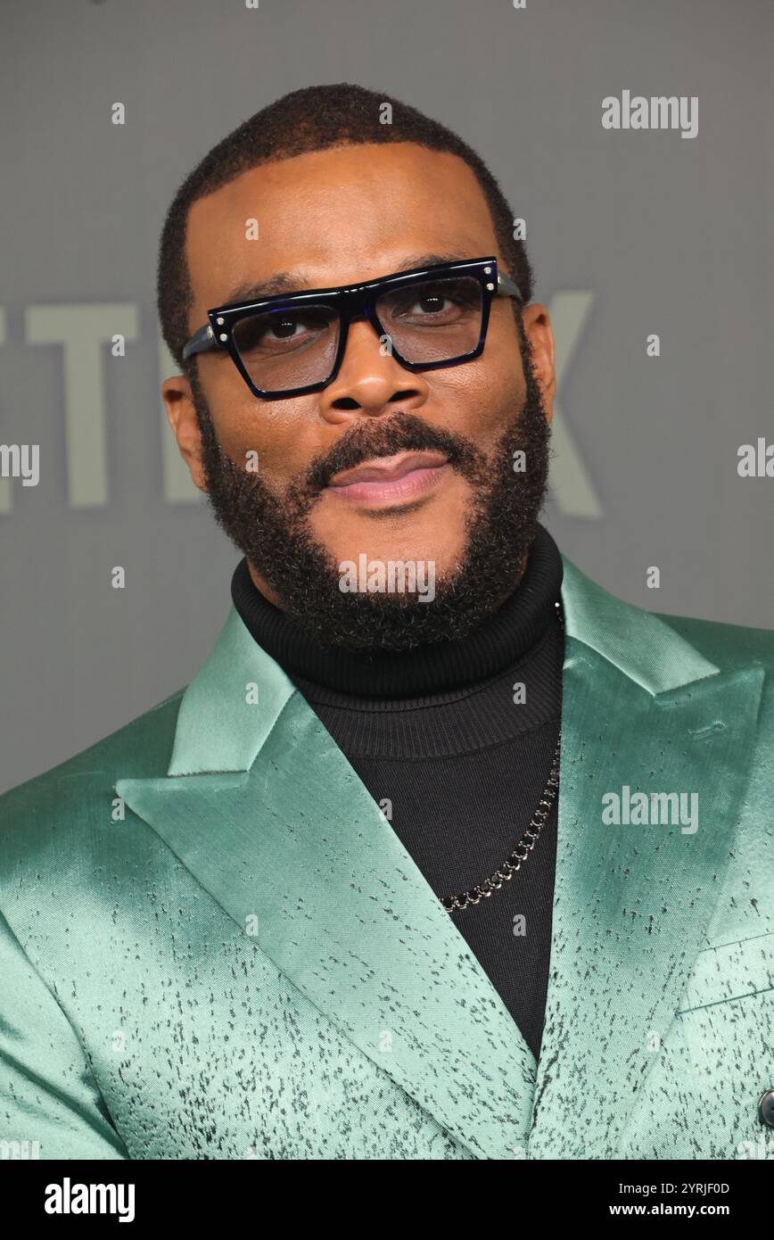 Hollywood, Ca. 03rd Dec, 2024. Tyler Perry at the premiere of Netflix's ...
