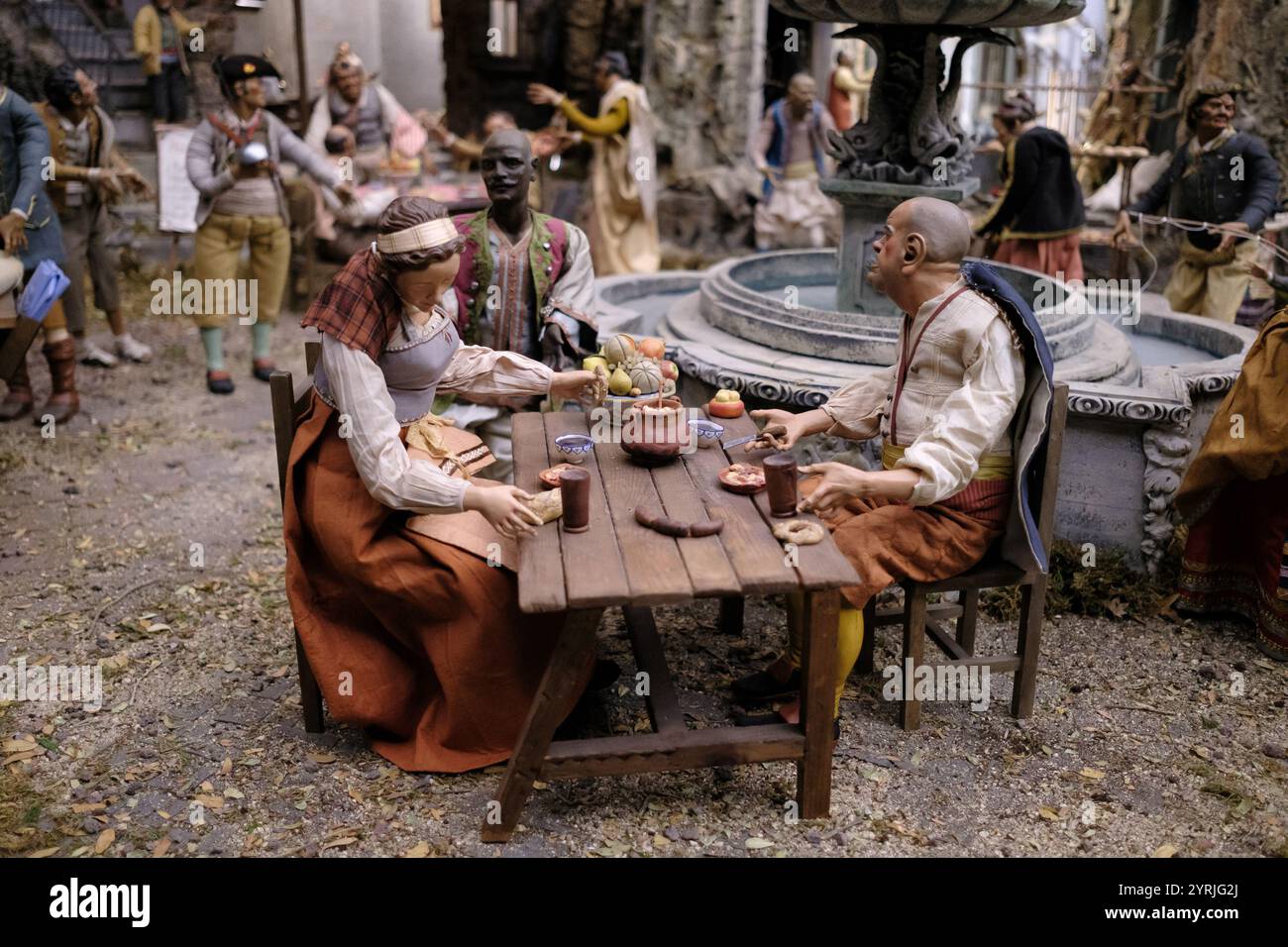 Several figures from the 18th century Neapolitan Nativity Scene of the ...